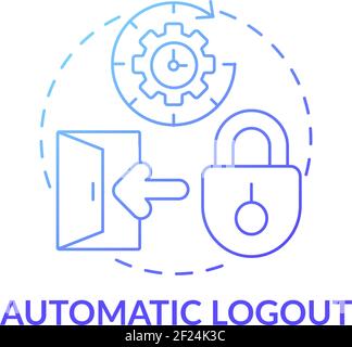 Automatic logout concept icon Stock Vector Image & Art - Alamy