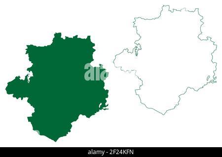 Durg district (Chhattisgarh State, division, Republic of India) map ...