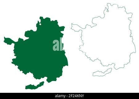 Bastar district (Chhattisgarh State, division, Republic of India) map ...