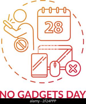 No gadgets day concept icon Stock Vector Image & Art - Alamy