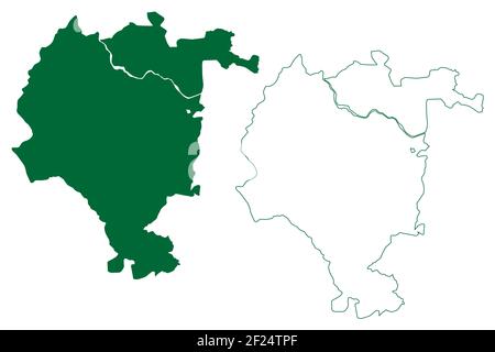 Bastar district (Chhattisgarh State, division, Republic of India) map ...