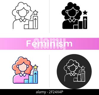 Women in management black glyph icon Stock Vector Image & Art - Alamy