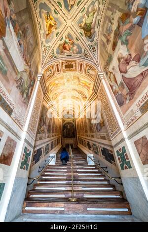 The Scala Sancta. Holy Stairs. Scala Santa. Rome, Italy Stock Photo - Alamy