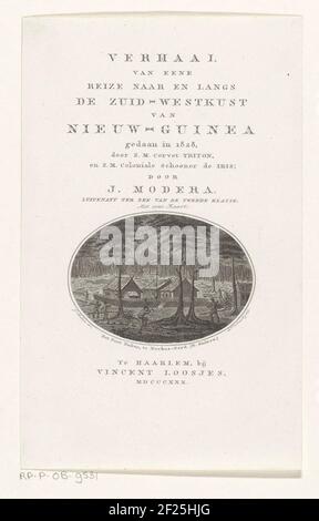 Fort du Bus in New Guinea, Abraham Vulaard, After Justus Moderna, 1830 ...