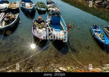 The rise in the ground due to bradyseism, a seismic phenomenon typical ...
