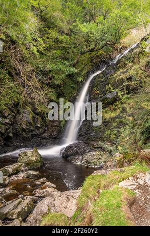 Grey Mares Tail Waterfall, in the Scottish Borders near Moffat Stock ...