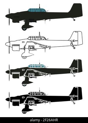 Ju 87 Stuka in top view Stock Vector Image & Art - Alamy
