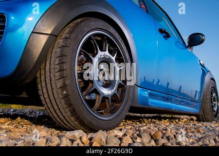 Modified R56 Mini Cooper S compact British hot hatch car Stock Photo ...