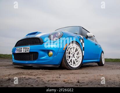 Modified R56 Mini Cooper S compact British hot hatch car Stock Photo ...