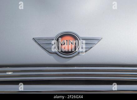Retro style modded R50 (first generation) BMW Mini Stock Photo - Alamy