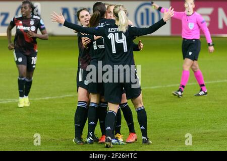 Munich, Germany. 10th Mar, 2021. Brooke Denesik (#23 BIIK Kazygurt) with a foul on Viviane ...