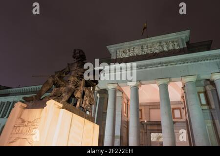 People inside a gallery at The Prado Museum in Madrid Spain looking at ...