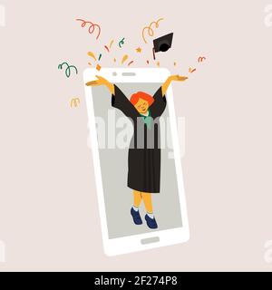 tablet with hat and diploma graduation Stock Vector Image & Art - Alamy