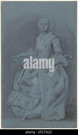 Preliminary study for the portrait of Maria Croon, Jordanus Hoorn, 1763 ...