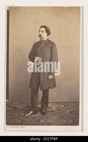 Portrait of the painter Henri Jacques Bource, back, Joseph DUPONT, 1861 ...
