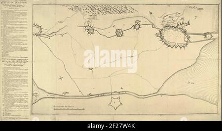 Map with the reinforcements for Bergen op Zoom and Forts in the area ...