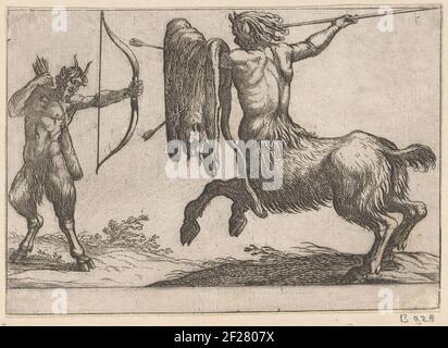 Attacking a centaur a Sater; Fighting animals Stock Photo - Alamy