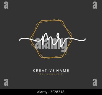 MR Letter Signature Logo Template elegant design logo Sign Symbol ...