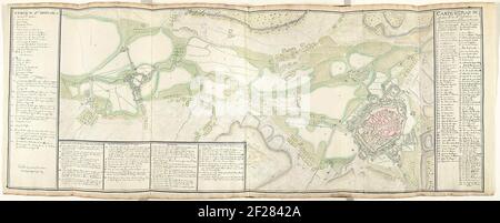 Map of Mons and Saint-Ghislain and surroundings, ca. 1709, 1709 drawing ...