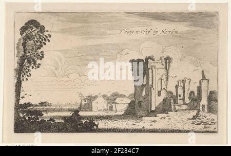 Ruin the house Ter Kleef, Haarlem; Overblyfels Van't house te Kleef by ...