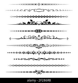 Floral Border for Chapter Book Page Design. Italian vintage ornament ...