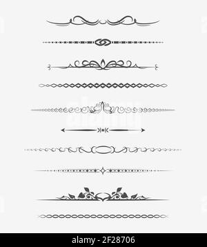 Floral Border for Chapter Book Page Design. Italian vintage ornament ...