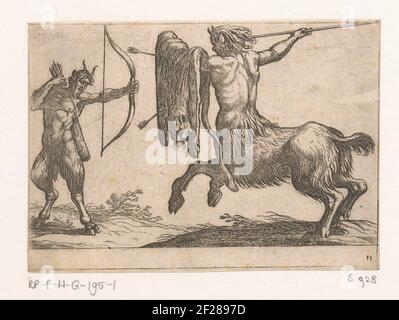 Attacking a centaur a Sater; Fighting animals Stock Photo - Alamy