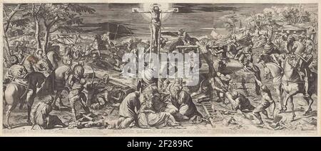 Kruisiging van Christus.Cross death of Christ on Golgota. Christ is ...