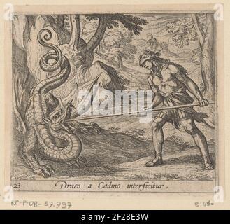 Cadmus kills the dragon; Draco a Cadmo interficitur; Metamorphoseon ...