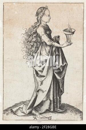 . The five way and the five foolish virgins with their oil lamps. The ...