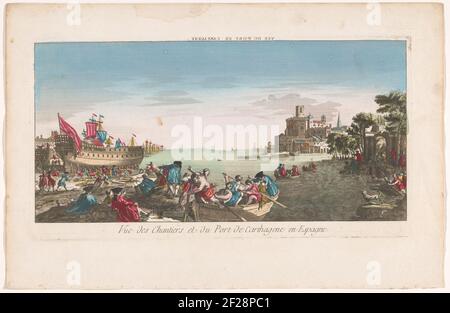 Vue du Port de Carthagene Stock Photo - Alamy