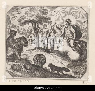 Creation Of Adam and Eve, God the Father relief by Wiligelmo, Modena ...