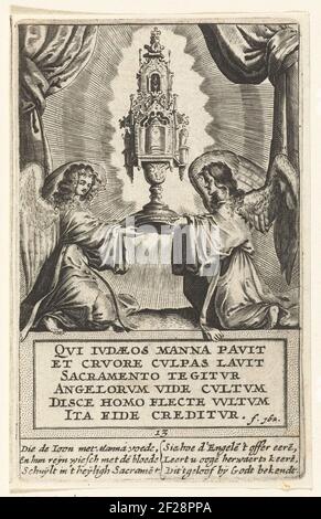 Two angels with the monstrans with the Holy Sacrament, 13, 1639 - 1699 ...