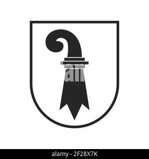 Switzerland canton flag, Swiss or Schweiz crest of Fribourg or Friburg ...