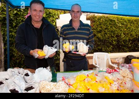 The traditional delicacies of dulse (purple seaweed), popcorn, and ...