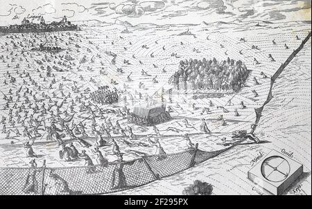 The Battle of Breitenfeld, Schlacht bei Breitenfeld, First Battle of ...