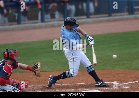 Tampa Bay Rays' Michael Brosseau plays against the Boston Red Sox ...