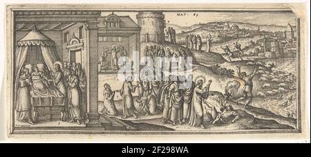 Christ heals the two blind men at Jericho, painting by Nicolas Poussin ...