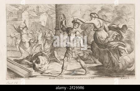 Spirit of Creüsa appears to Aeneas; Aeneam Allowur Simulacrum et Umbra ...