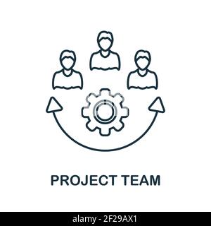 Project Team icon. Simple element from team building collection ...