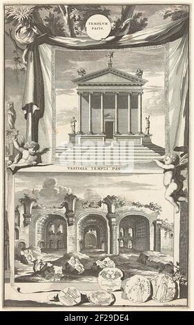 Two faces on the Vredestempel in Rome, Jacobus Baptist, after Jan ...