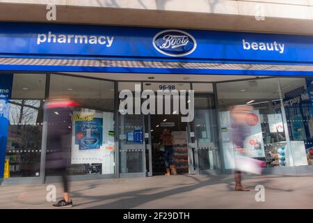 Boots pharmacy, London England UK Stock Photo - Alamy