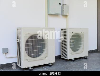Air conditioning compressor outdoor unit Stock Photo - Alamy