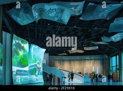 Photo shows the internal view of giant panda-themed museum in Chengdu ...