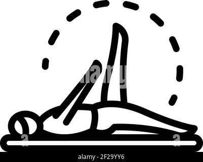 Pilates reformer icon. Outline pilates reformer vector icon for web ...