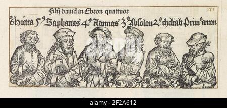 Six sons of King David, Filij David in Ebron quattuor / 6us Hietra ...