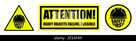 Fall Protection, Construction worker safety first, vector design Stock ...