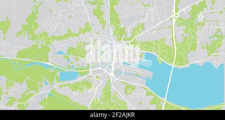 Urban vector city map of Vejle, Denmark Stock Vector Image & Art - Alamy