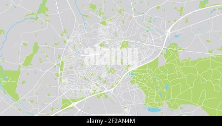 Urban vector city map of Slagelse, Denmark Stock Vector Image & Art - Alamy
