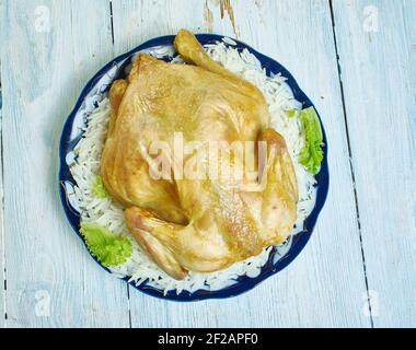 Morgh e shekam por, Iranian Stuffed Chicken Stock Photo - Alamy